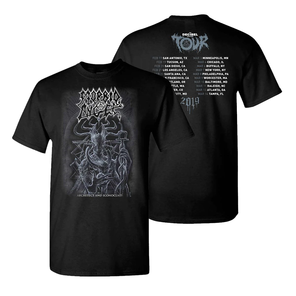Decibel Tour Date Back T Shirt Jsr Direct